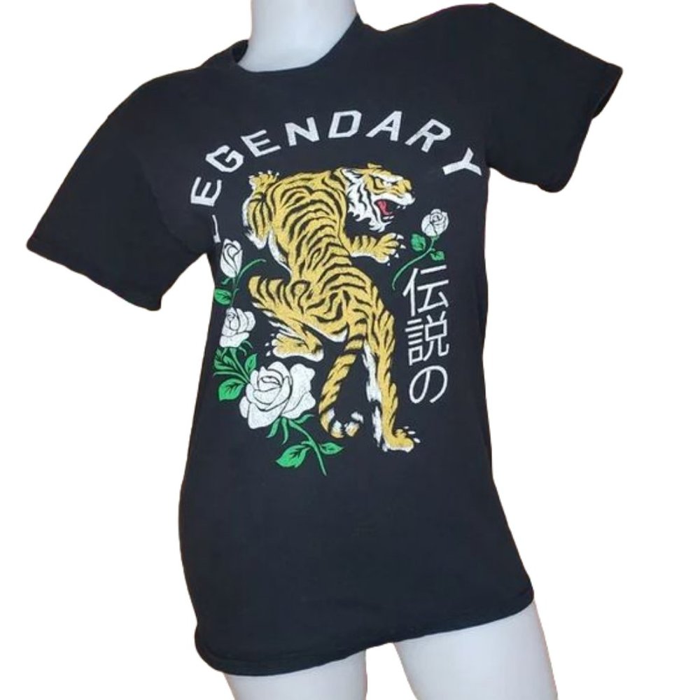 Vintage Legendary Tiger Black T Shirt Size Small - Gem